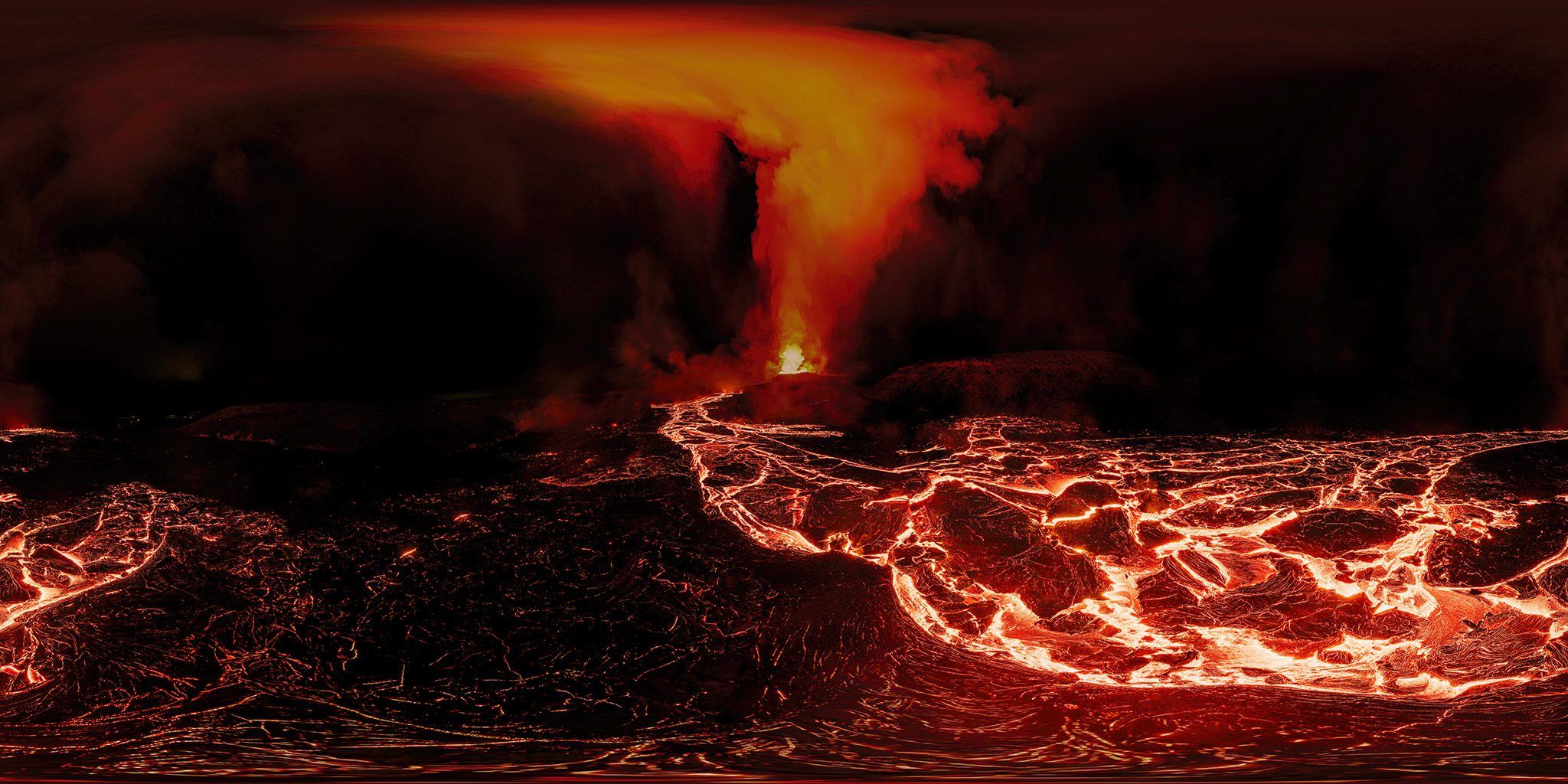 Lava river at night - OliHar.com